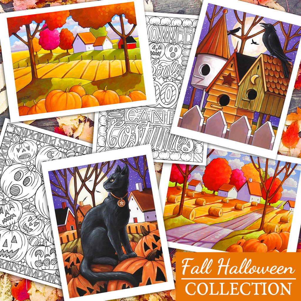 Fall Halloween Art Collection – SoloWorkStudio