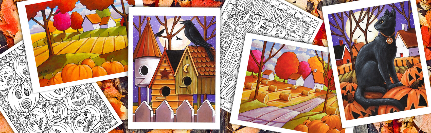 Fall Halloween Art Collection – SoloWorkStudio