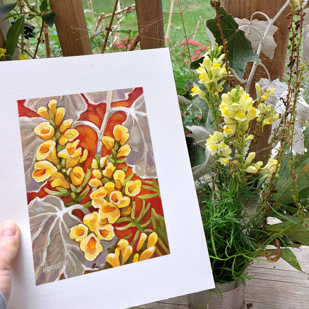 DAY 28 - Snapdragons Original Painting - Autumn Art Journal ...