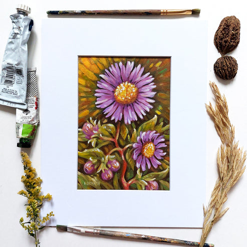 DAY 13 - Wild Asters Original Painting - Autumn Art Journal ...