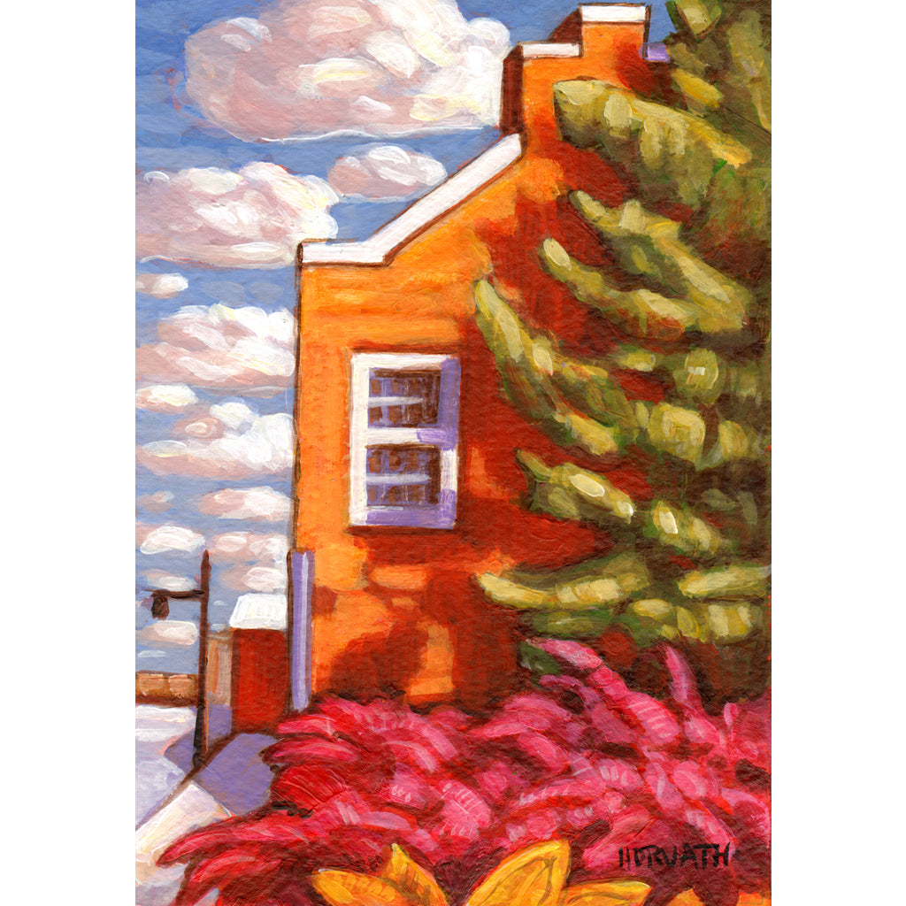 Russel House Port, Petite Paper Landscape Original Painting ...