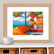 Red Canoe Summer Folk Art Print, Lake House Cottage Cabin Decor Giclee ...