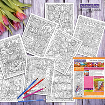 Happy Easter 8 Pack of Coloring Pages, PDF Download Printable ...