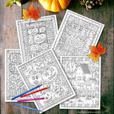 Halloween Coloring 5 Page Coloring Book, PDF Download Printable ...