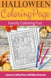Halloween Art Words Coloring Page, PDF Download Printable – SoloWorkStudio