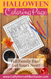 Halloween Art Words Coloring Page, PDF Download Printable – SoloWorkStudio